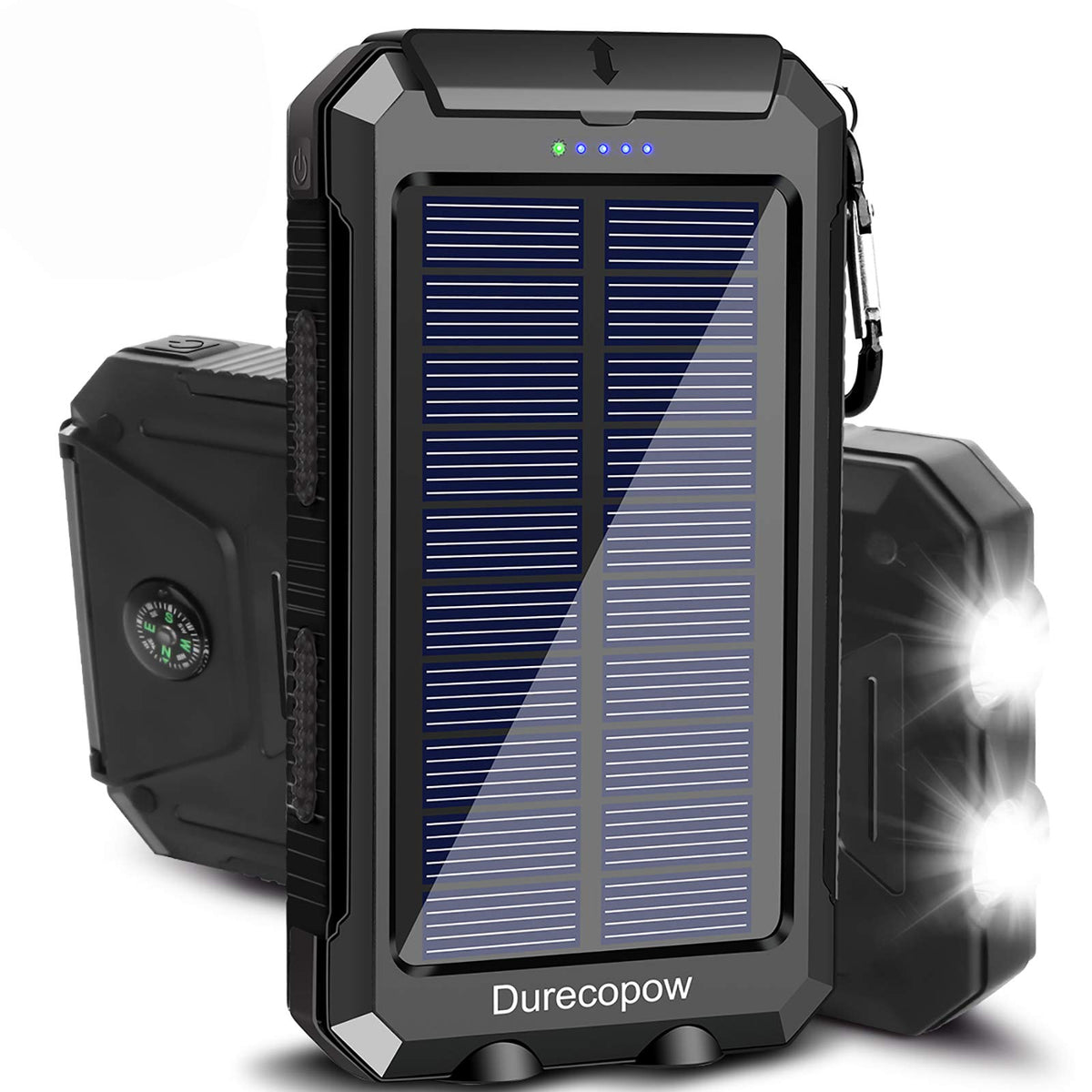 Solar Charger, 20000mAh Portable Outdoor Waterproof Solar Power Bank ...