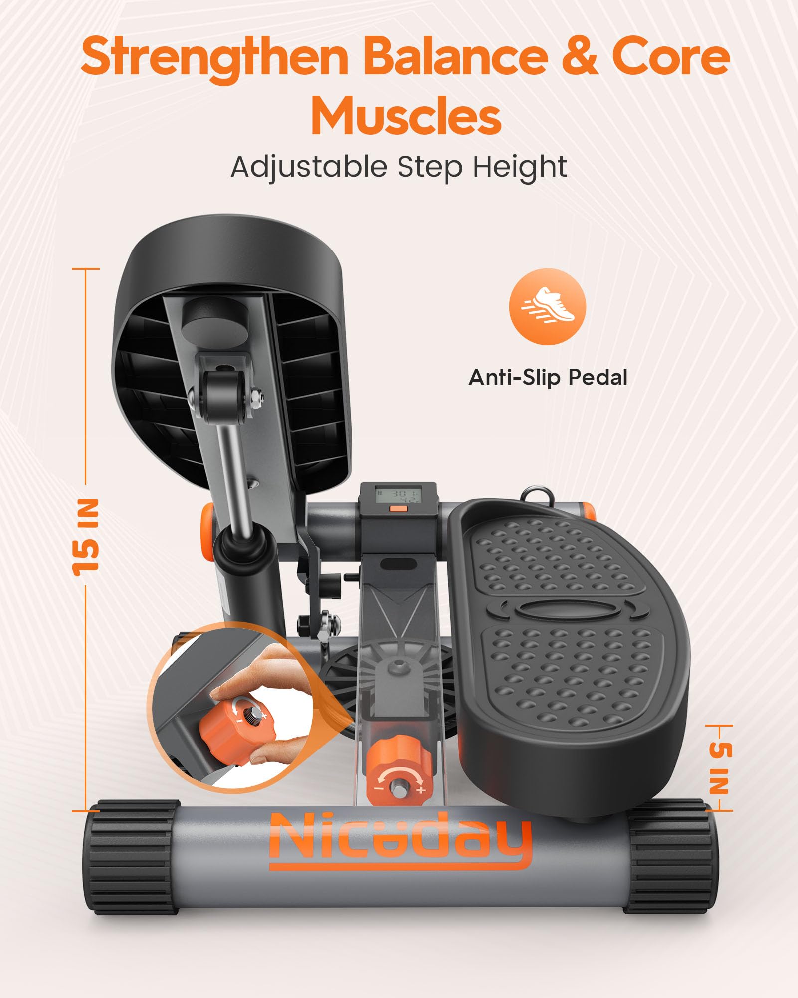 Niceday Steppers for Exercise, Stair Stepper with Resistance Bands, Mi ... Niceday Steppers for Exercise, Stair Stepper with Resistance Bands, Mi ...