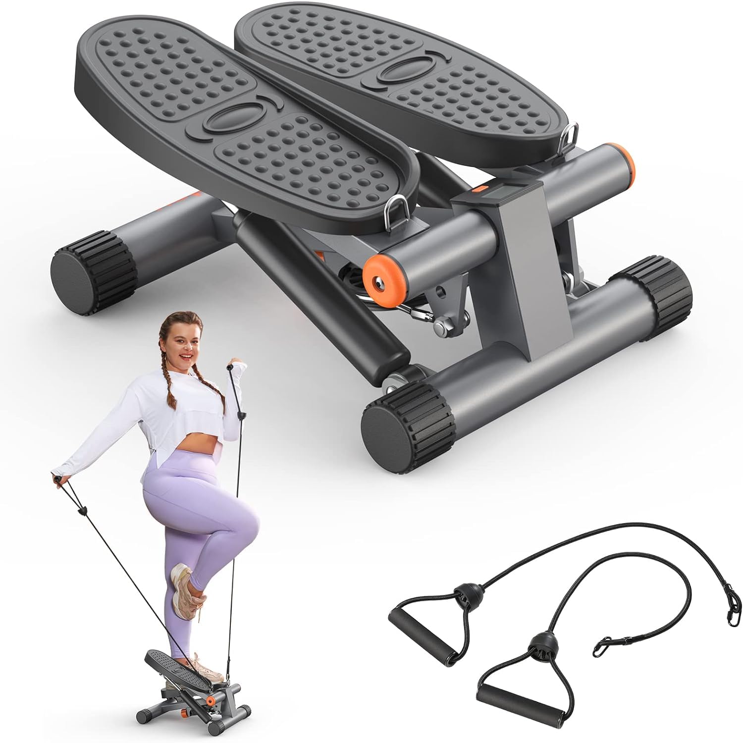 Niceday Steppers for Exercise, Stair Stepper with Resistance Bands, Mi ...