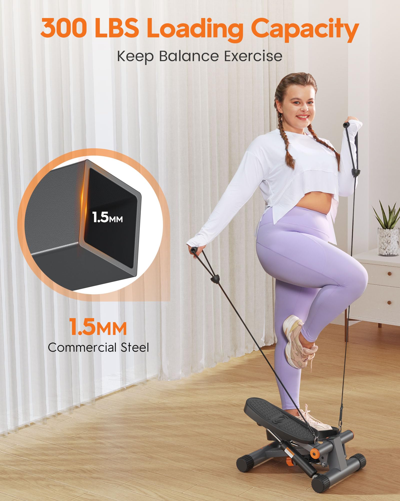 Niceday Steppers for Exercise, Stair Stepper with Resistance Bands, Mi ... Niceday Steppers for Exercise, Stair Stepper with Resistance Bands, Mi ...